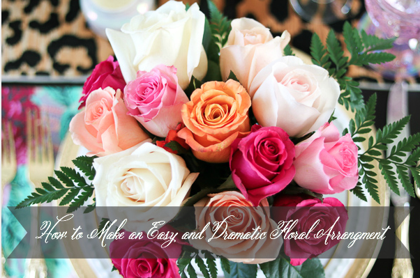 how to make an easy and dramatic floral arrangement