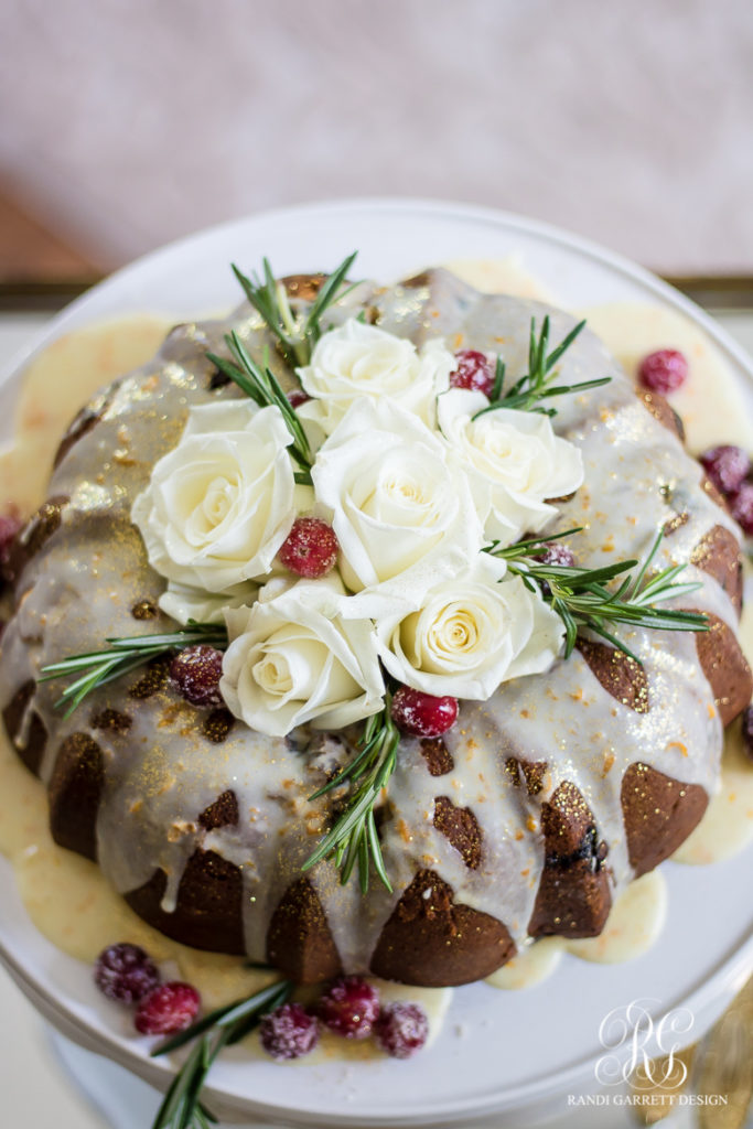 Christmas Progressive Dinner - Mom's Cranberry Bundt Cake - Orange Glaze