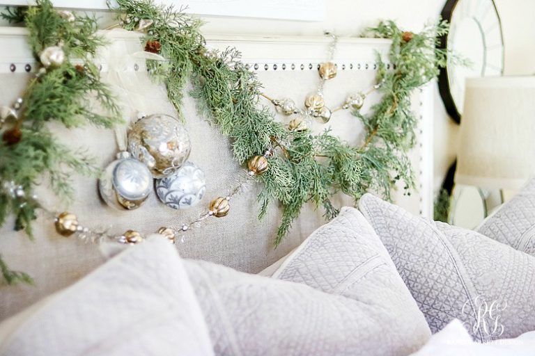 Deck the Halls Christmas Home Tour - Romantic Christmas Bedroom