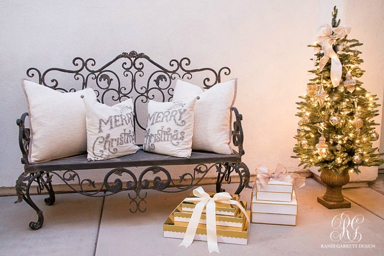 Silver and Gold Christmas Front Porch - Randi Garrett Design