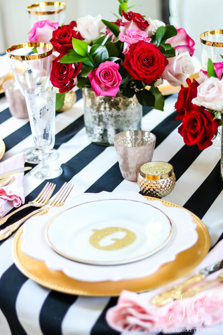 Chic Galentine's Day Table for Valentine's Day - Randi Garrett Design