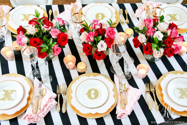 Chic Galentine's Day Table for Valentine's Day - Randi Garrett Design