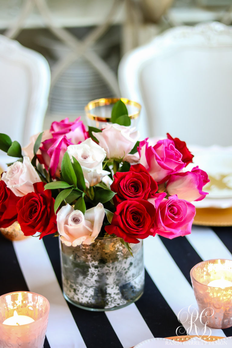 Chic Galentine's Day Table for Valentine's Day - Randi Garrett Design