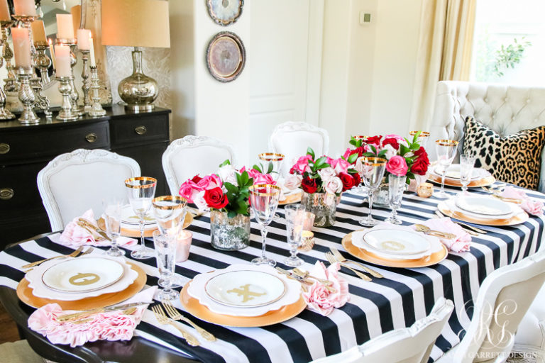 Chic Galentine's Day Table for Valentine's Day - Randi Garrett Design