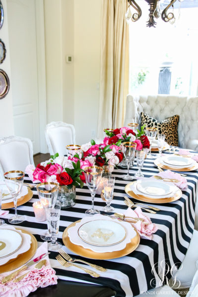 Chic Galentine's Day Table for Valentine's Day - Randi Garrett Design