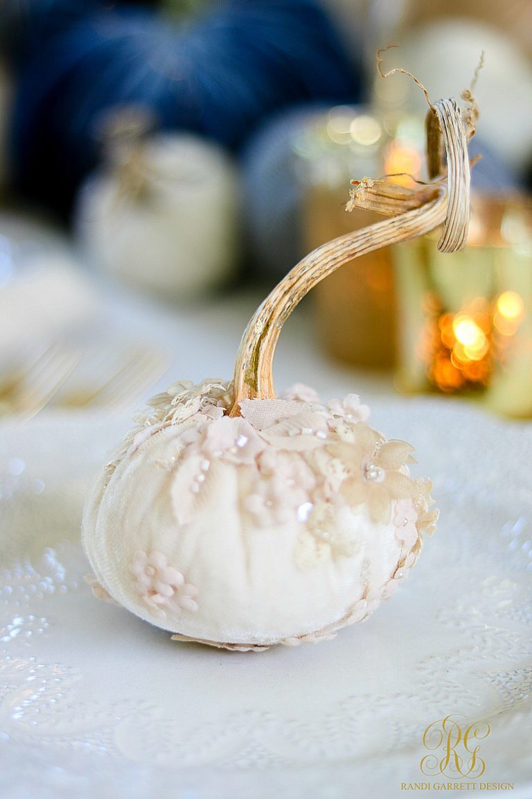 Glam Fall Dining Room Tour + Velvet Pumpkin Table - Randi Garrett Design