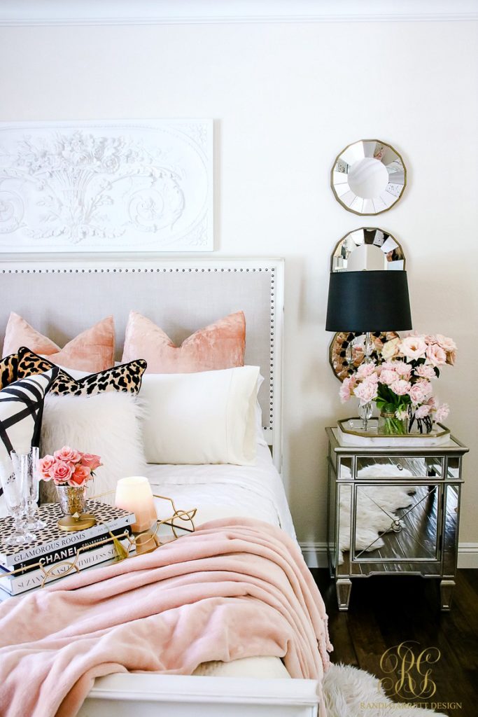 Welcoming Fall Home Tour 2017 - Glam Fall Bedroom - Randi Garrett Design