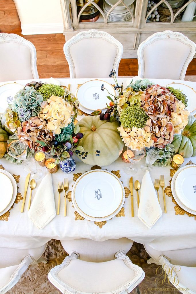 Elegant Heirloom Thanksgiving Table Scape - Randi Garrett Design