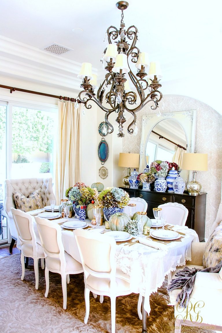 Elegant Heirloom Thanksgiving Table Scape - Randi Garrett Design