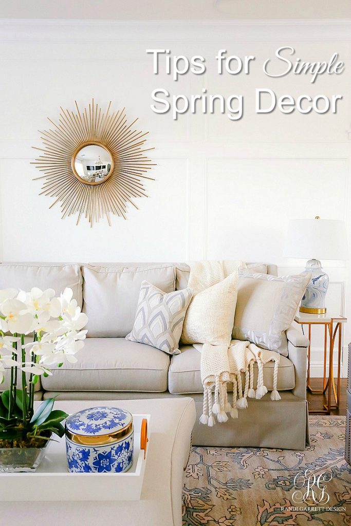 Simple Spring Decor Ideas for your Family Room - Randi Garrett Design