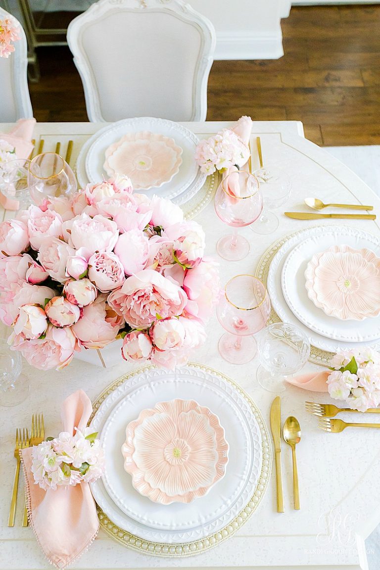 Pink Peony Easter Table - Randi Garrett Design