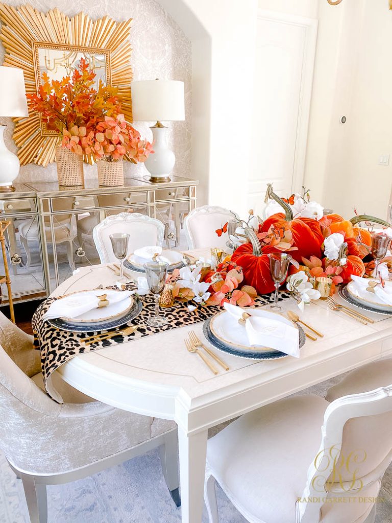 Orange Butterfly Fall Table - Randi Garrett Design