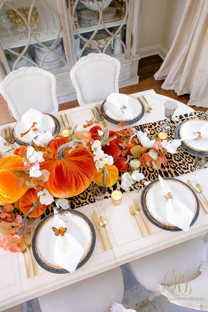 Orange Butterfly Fall Table - Randi Garrett Design