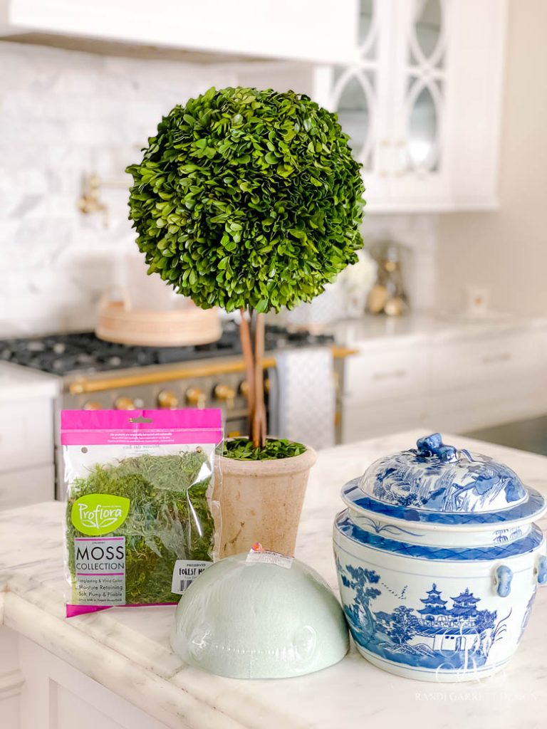 Preserved Boxwood Ginger Jar Topiary Tutorial - Randi Garrett Design