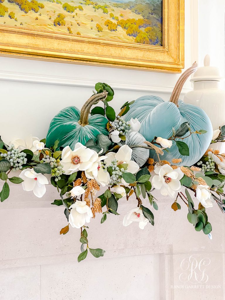 Magnolia Fall Mantel + Fall Family Room Decor - Randi Garrett Design