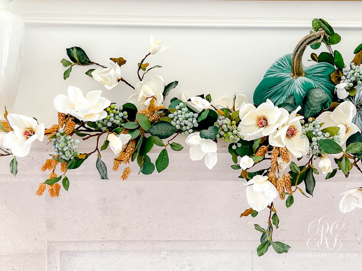 Magnolia Fall Mantel + Fall Family Room Decor - Randi Garrett Design