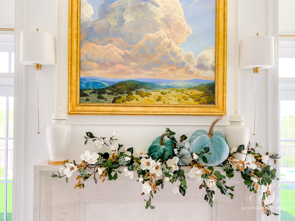 Magnolia Fall Mantel + Fall Family Room Decor - Randi Garrett Design