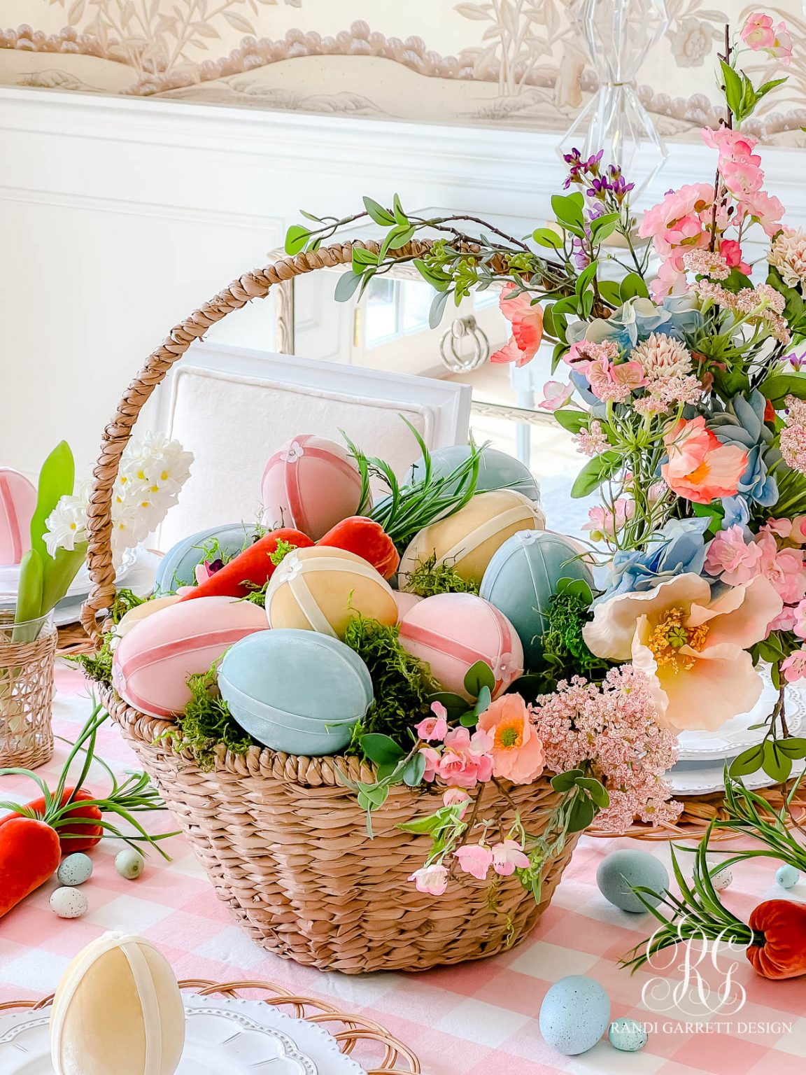 Velvet Egg Easter Table - Randi Garrett Design