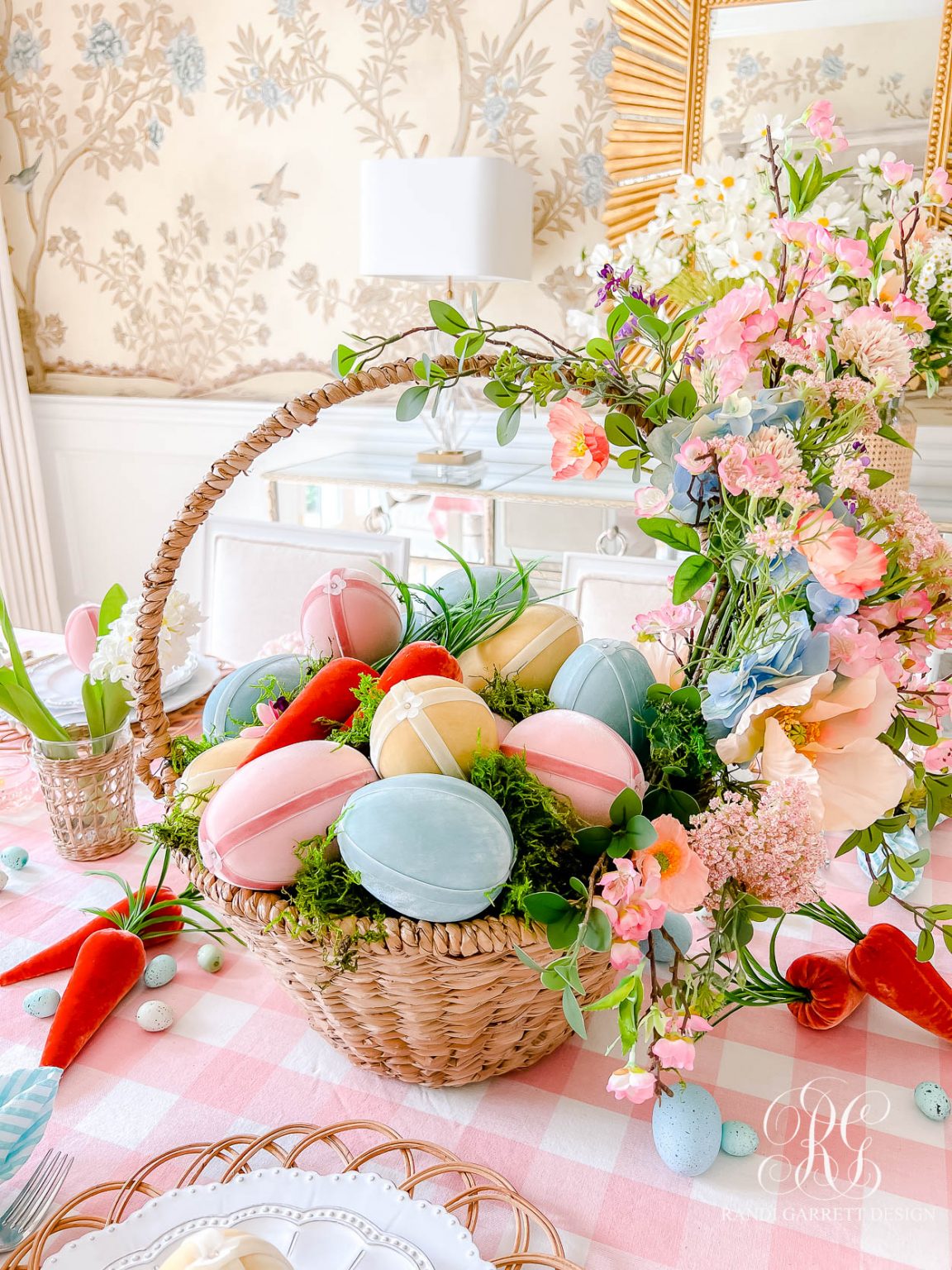 Velvet Egg Easter Table - Randi Garrett Design