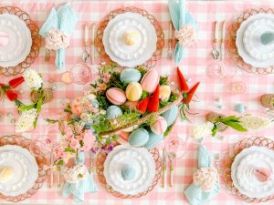 Velvet Egg Easter Table - Randi Garrett Design