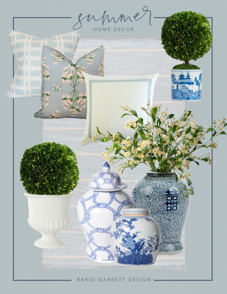 Blue and White Summer Decor - Randi Garrett Design