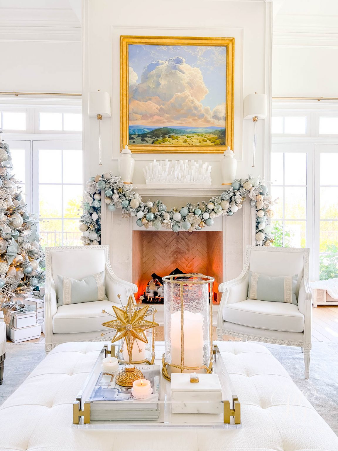 Luxe Christmas Family Room - Randi Garrett Design