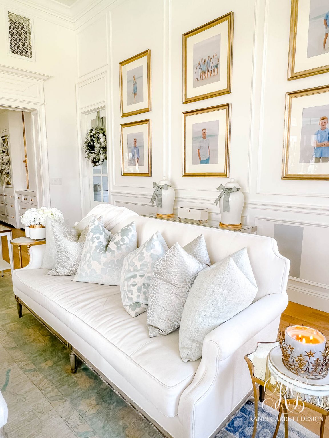 Luxe Christmas Family Room - Randi Garrett Design