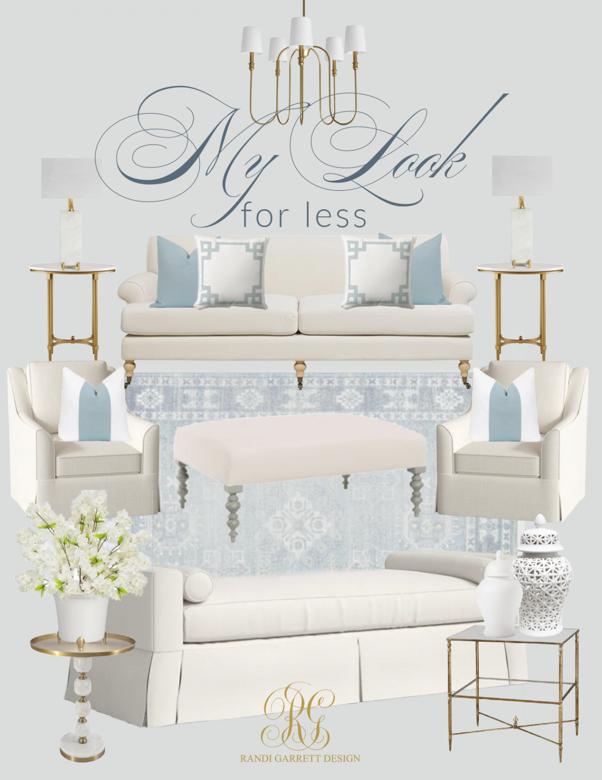 My Look for Less - Family Room - Randi Garrett Design