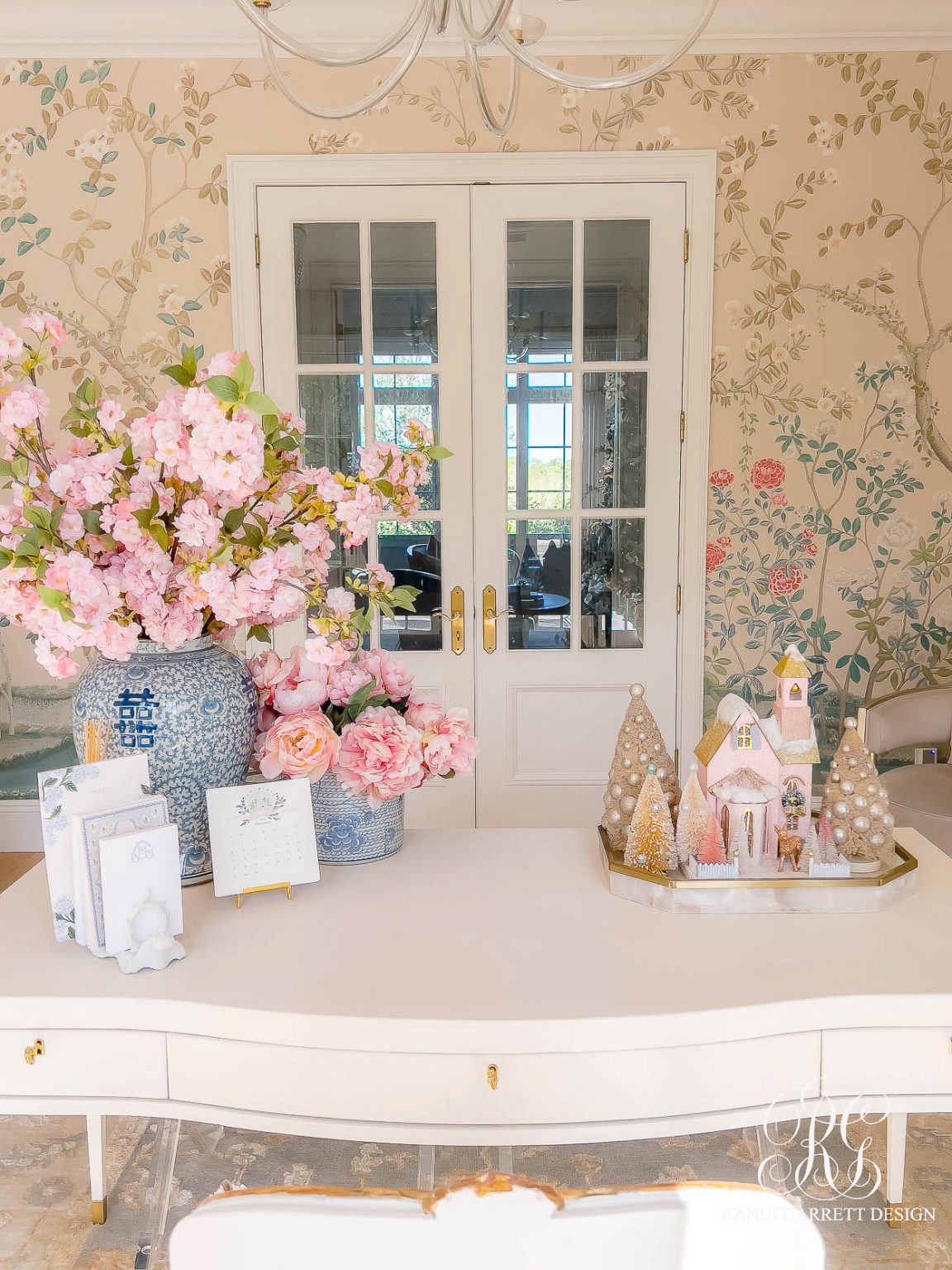 Parisian Inspired Christmas Tree + Home Office - Randi Garrett Design