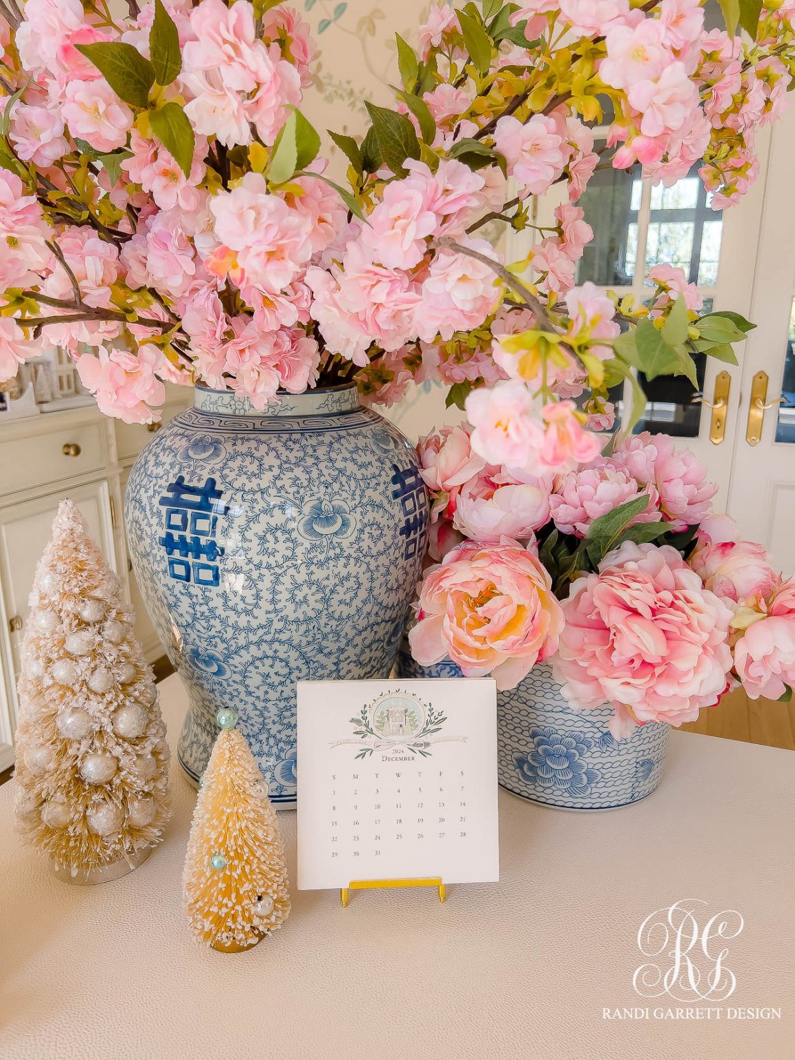 Parisian Inspired Christmas Tree + Home Office - Randi Garrett Design