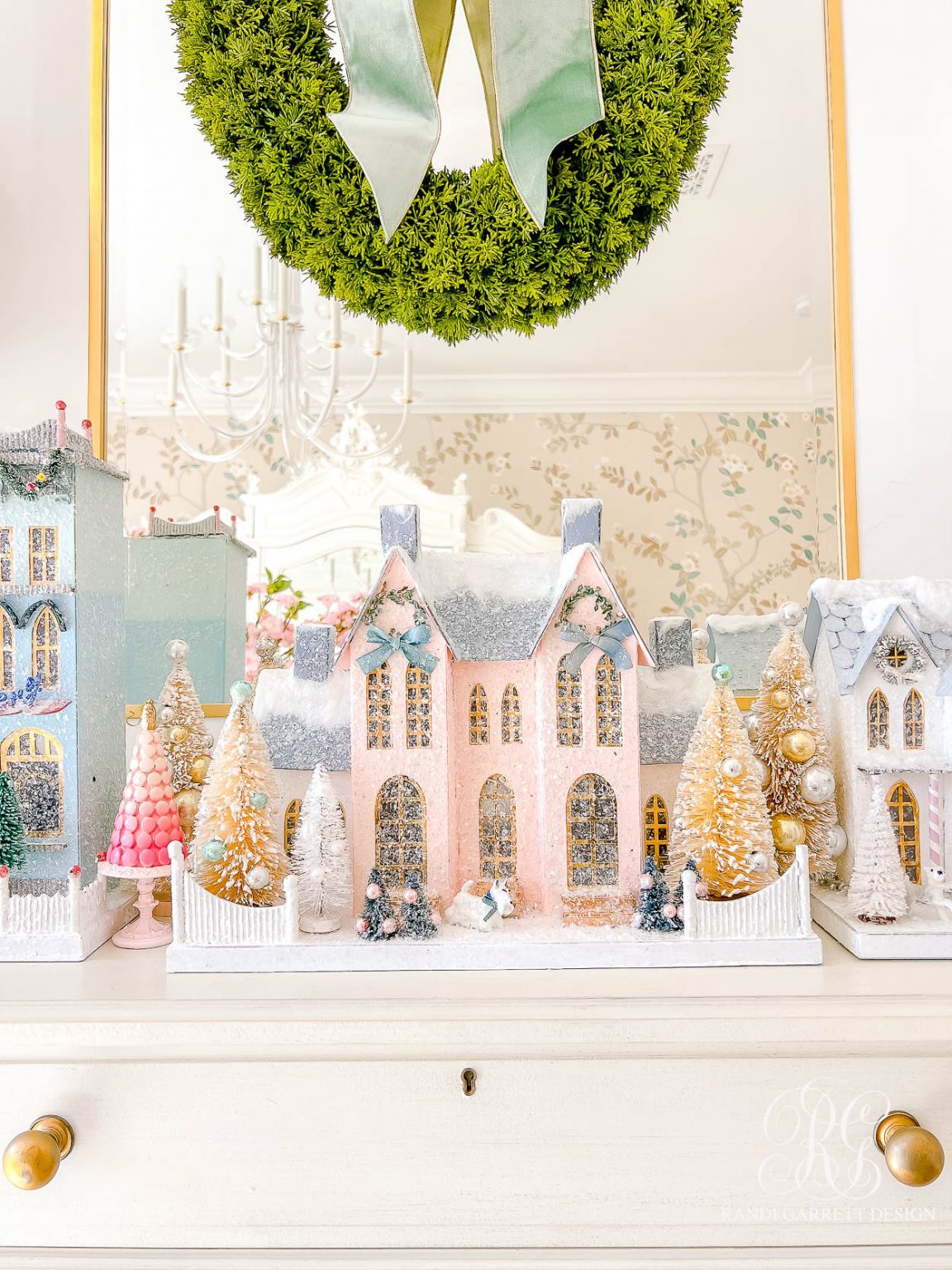 Parisian Inspired Christmas Tree + Home Office - Randi Garrett Design