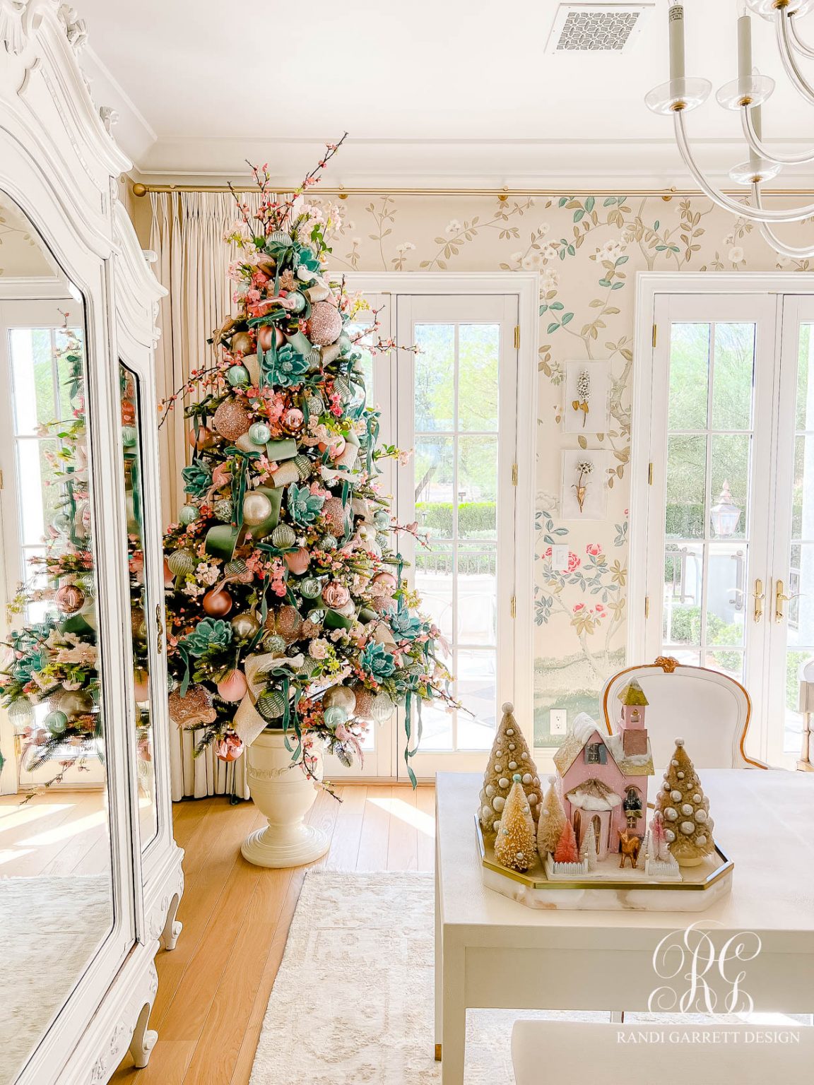 Parisian Inspired Christmas Tree + Home Office - Randi Garrett Design