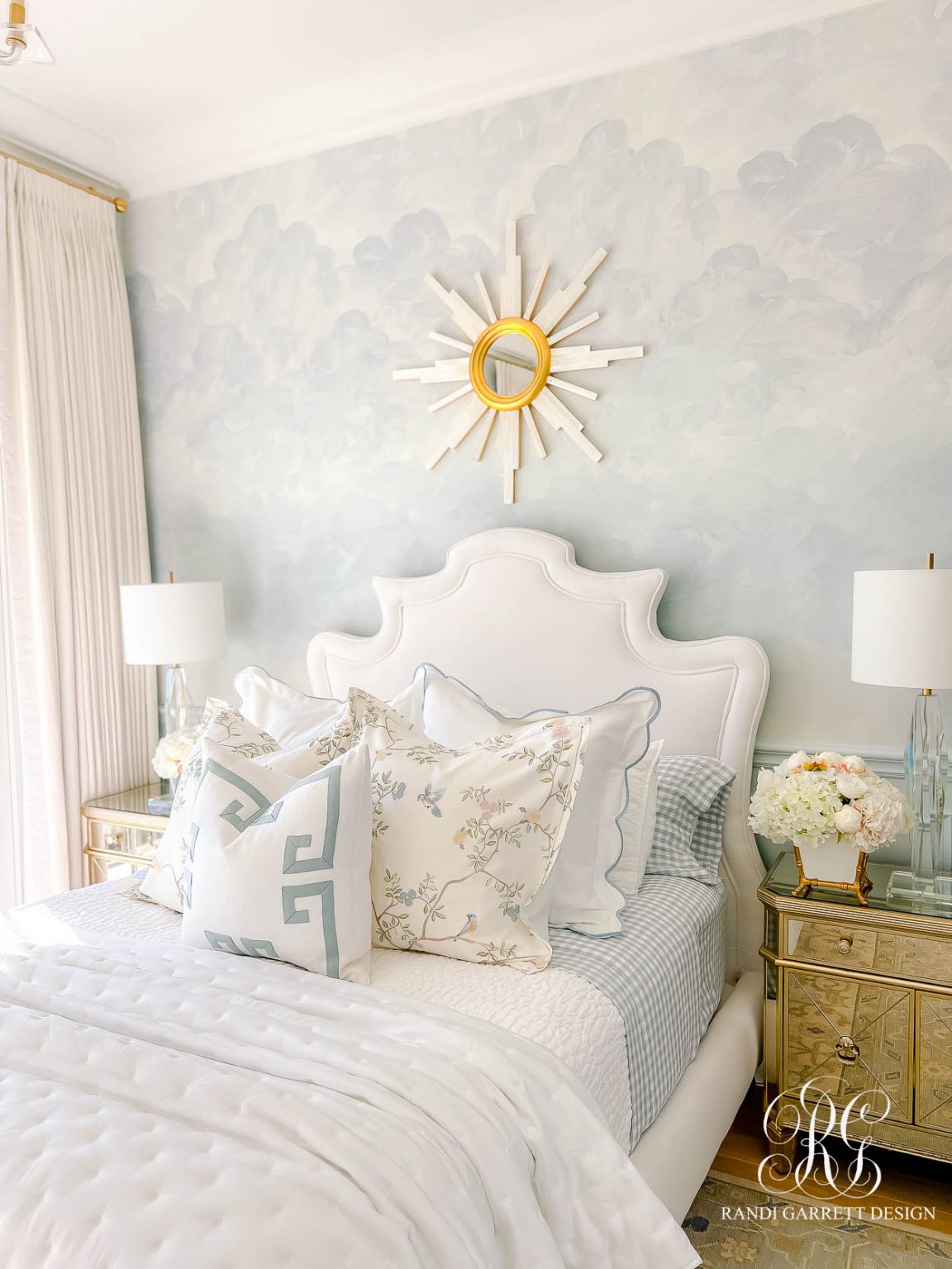 Guest Bedroom Reveal: A Dreamy Retreat with Cloud Wallpaper and ...