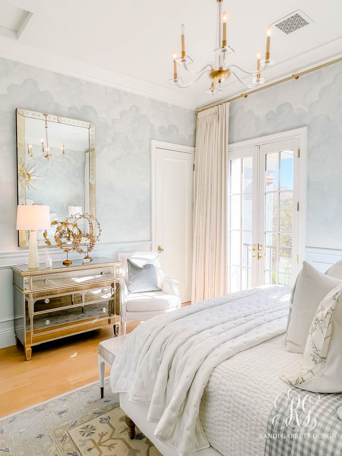 Guest Bedroom Reveal: A Dreamy Retreat with Cloud Wallpaper and ...