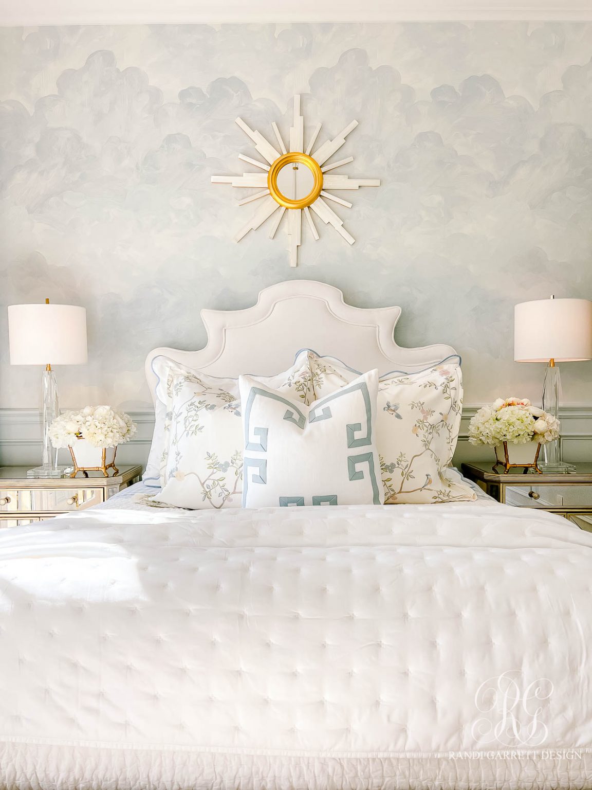 Guest Bedroom Reveal: A Dreamy Retreat with Cloud Wallpaper and ...