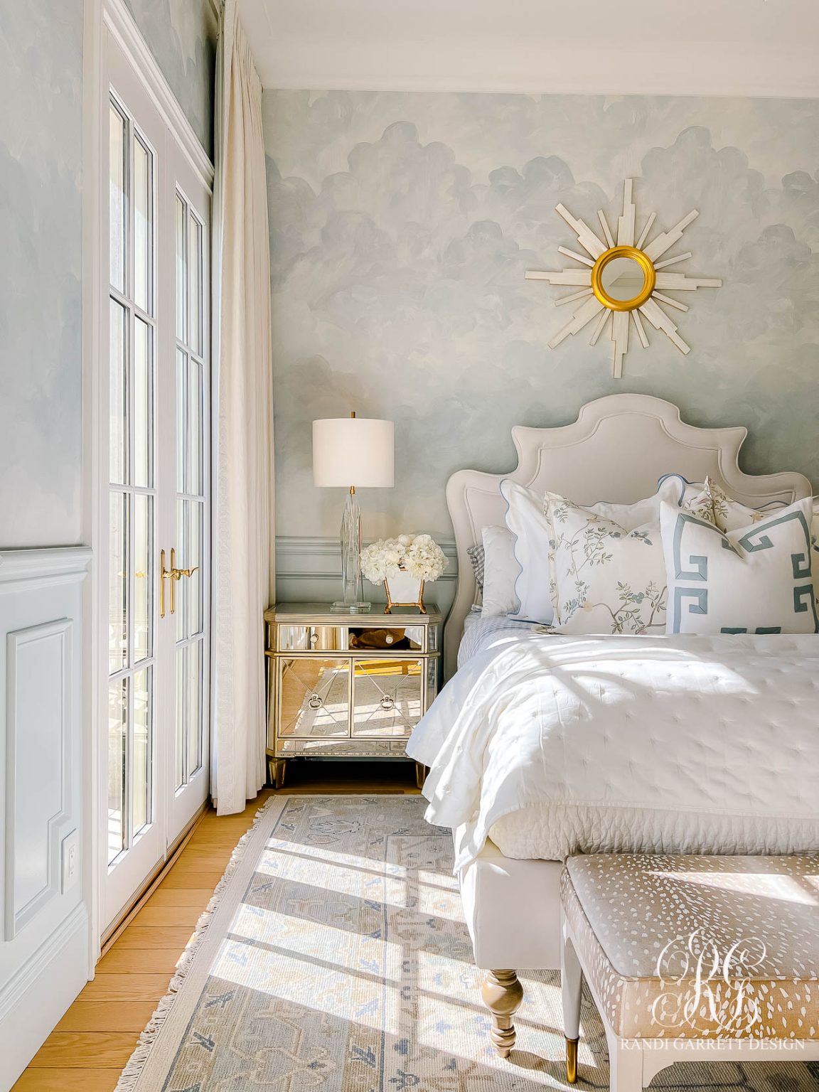 Guest Bedroom Reveal: A Dreamy Retreat with Cloud Wallpaper and ...