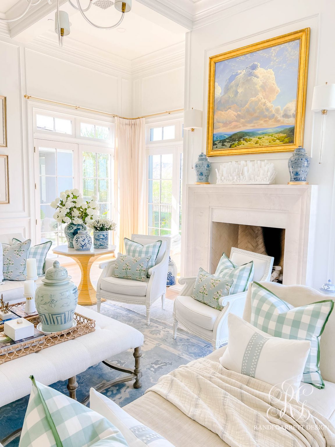 A Light & Fresh Summer Family Room Refresh - Randi Garrett Design
